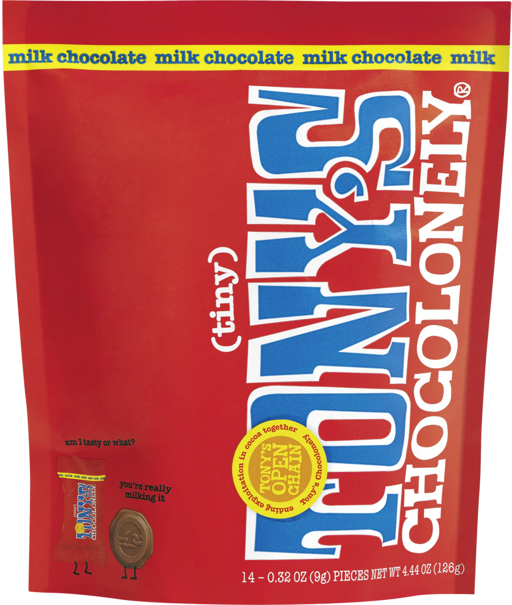 Tony's Chocolonely Tiny Tony's Milk Chocolate 4.44 oz Pouch – www ...